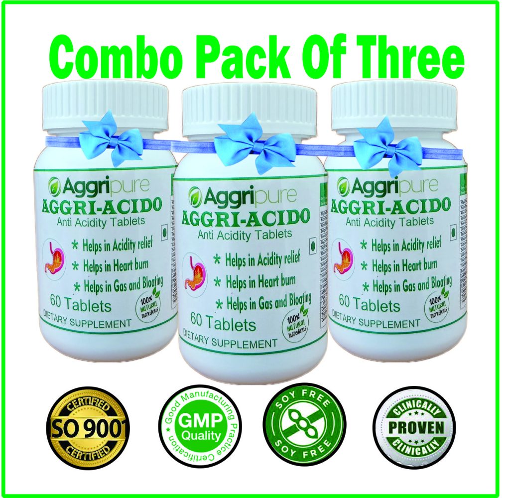 Aggri-Acido 3 Month Combo Pack for Acidity Relief Made with Pure Garlic ...
